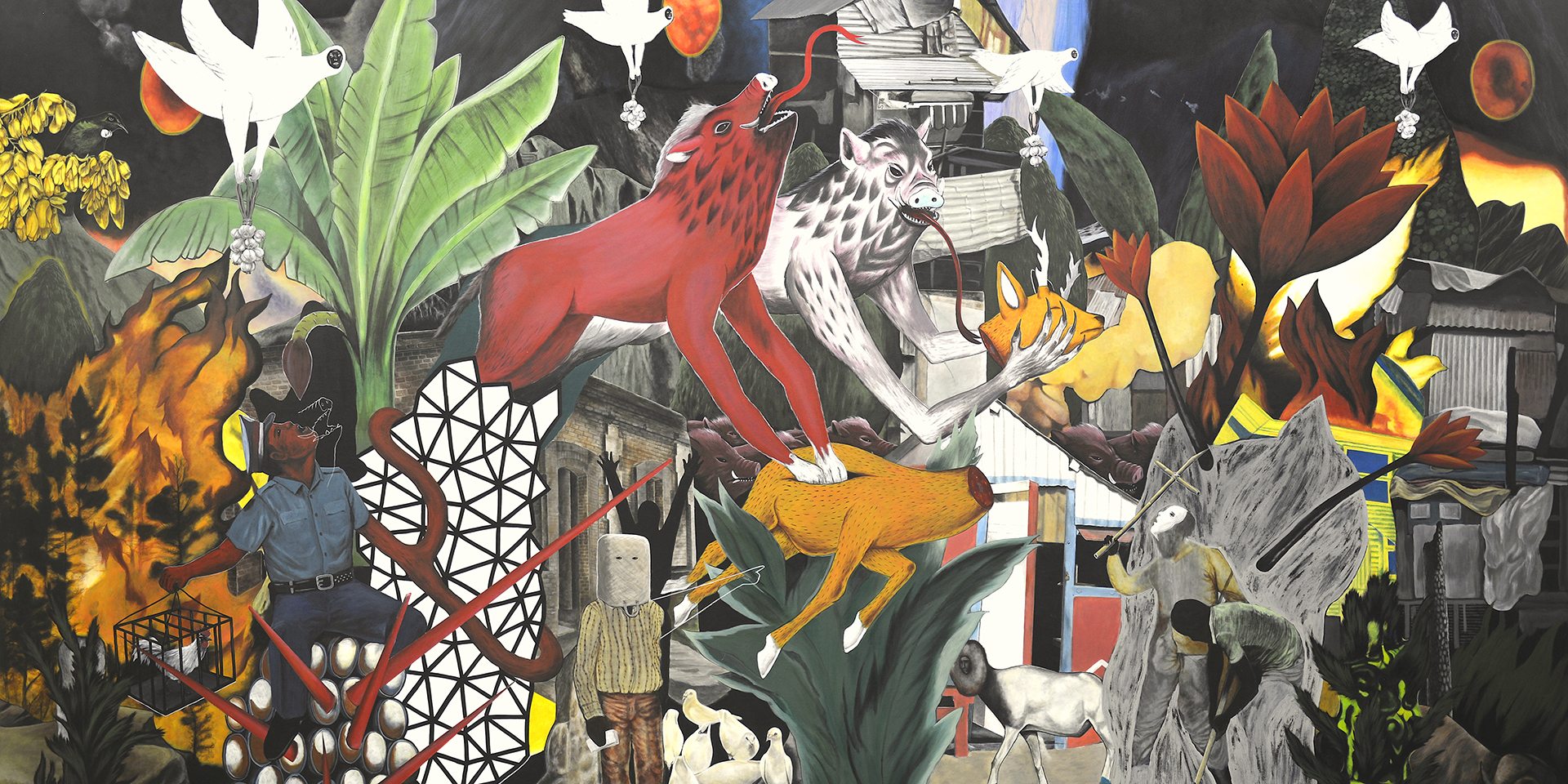 'Aswangs Enter the City' (2018) by Rodel Tapaya | Singapore Art Museum